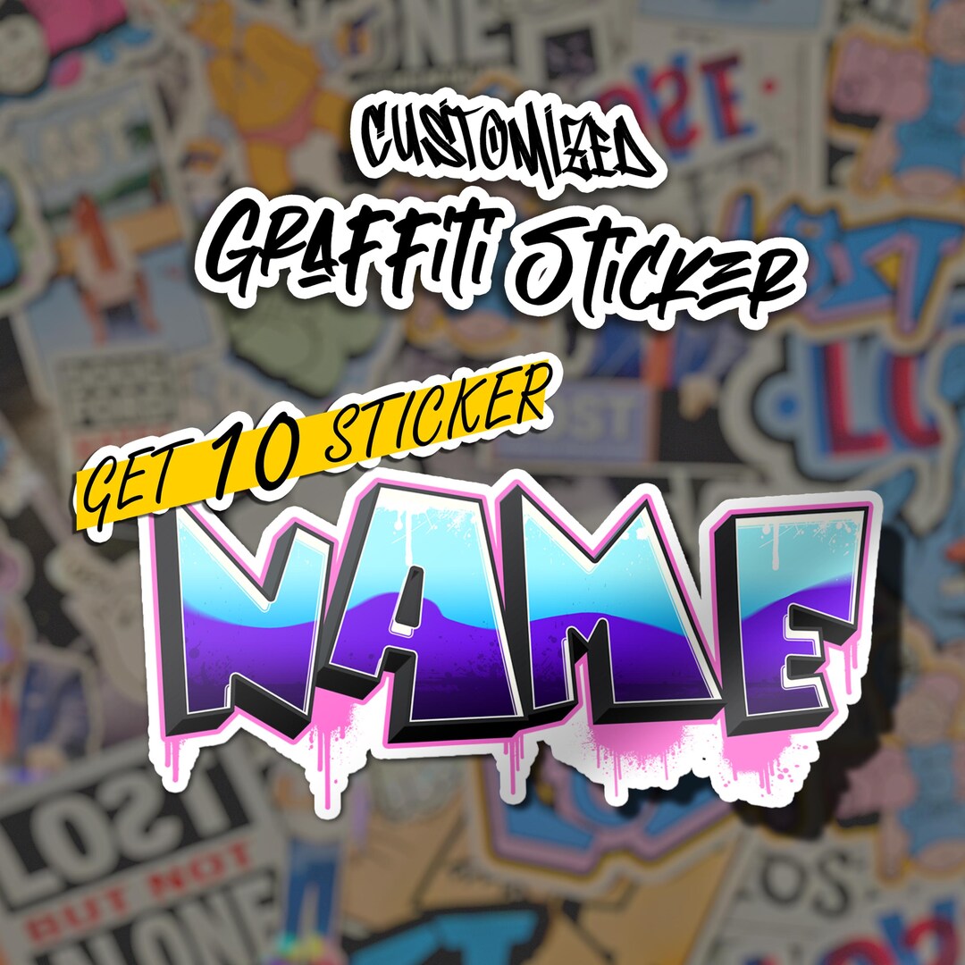 10 Sticker Custom, Graffiti Stickers Custom, Graffiti Custom, Sticker ...
