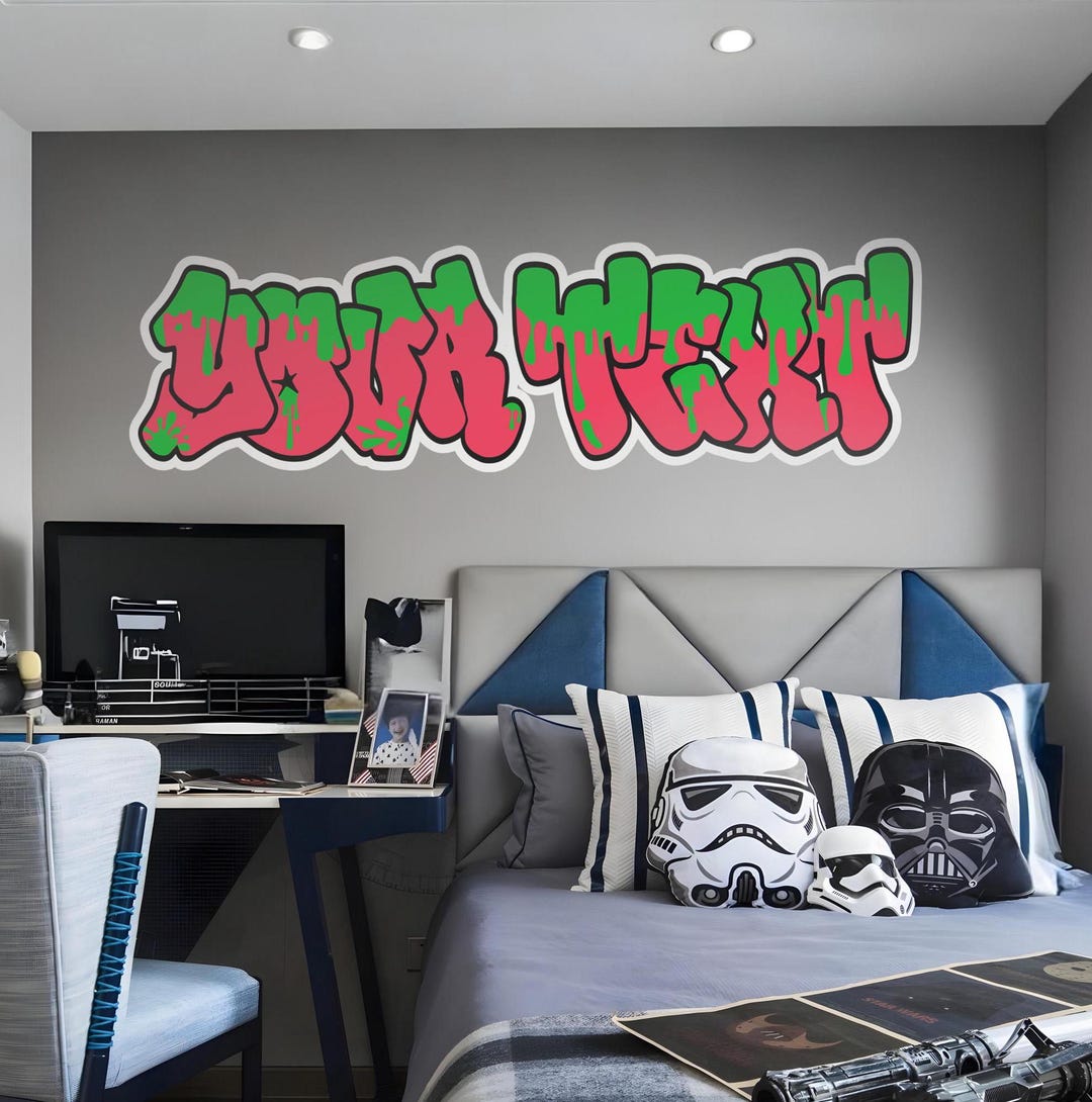 Graffiti Decal, Sticker Decal, Graffiti Wall, Graffiti Wall Kids, Gift ...