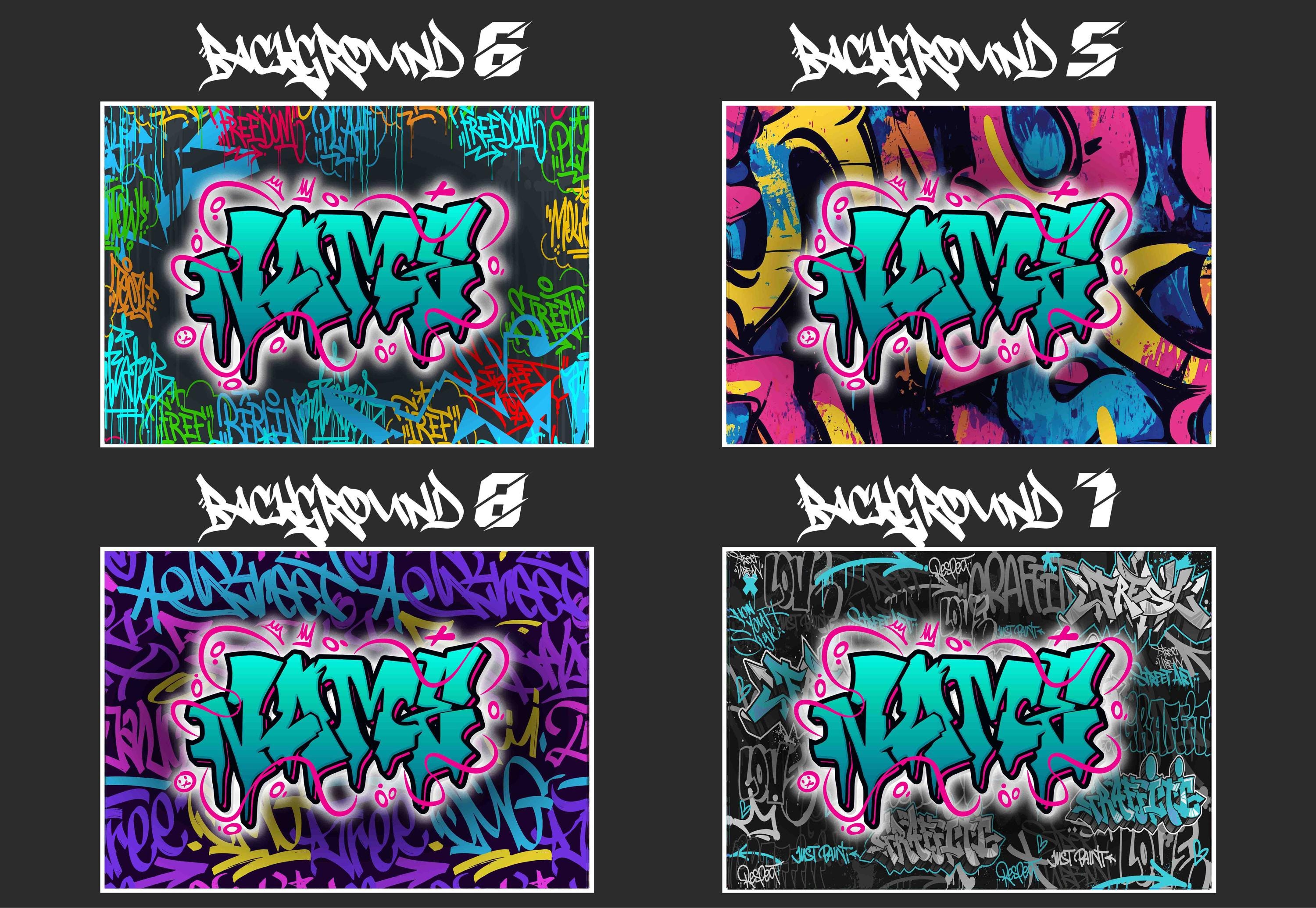 Customized Graffiti, Street Art Style Name, Customized Graffiti Poster ...