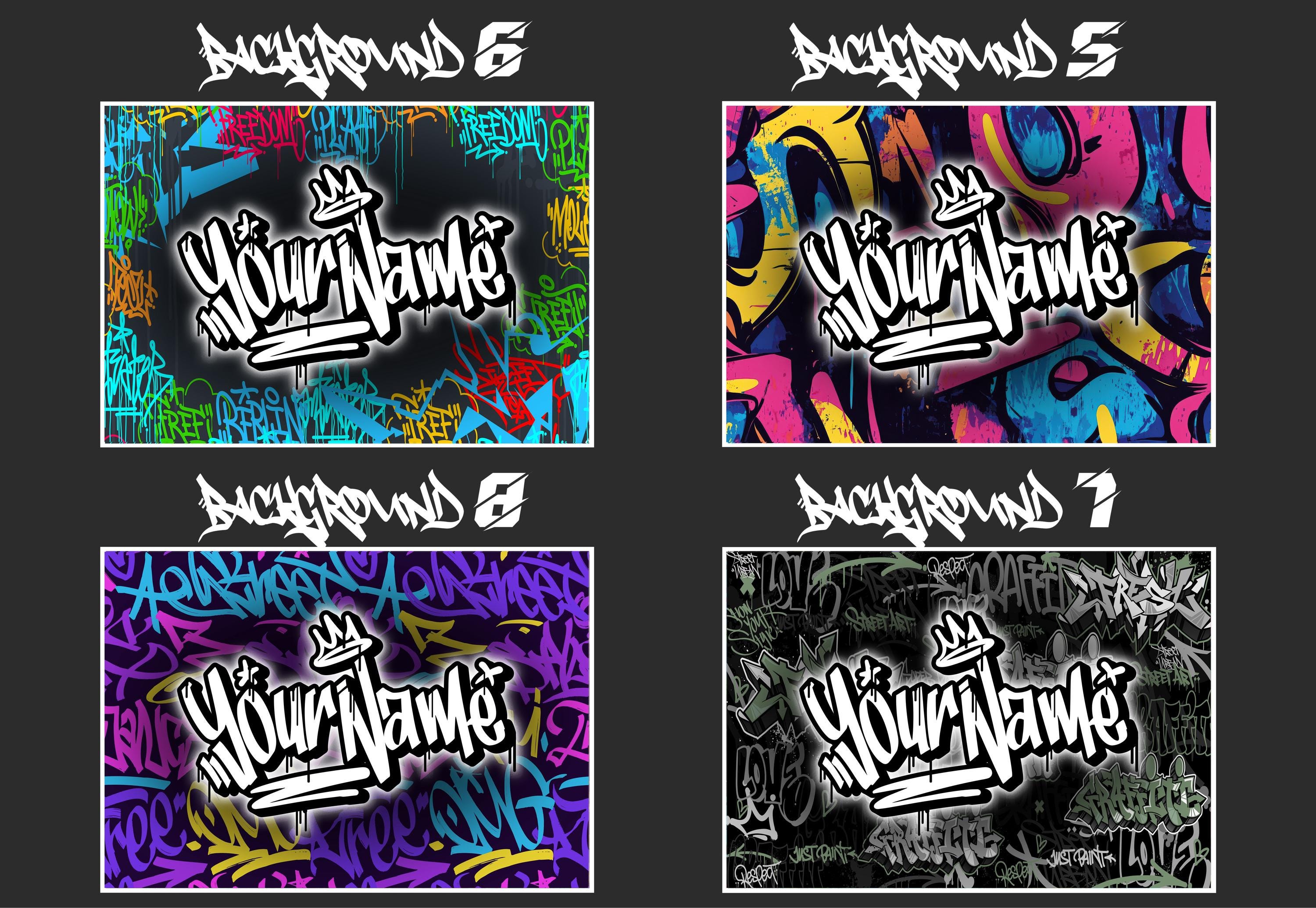 Customized Graffiti, Street Art Style Name, Customized Graffiti Poster ...