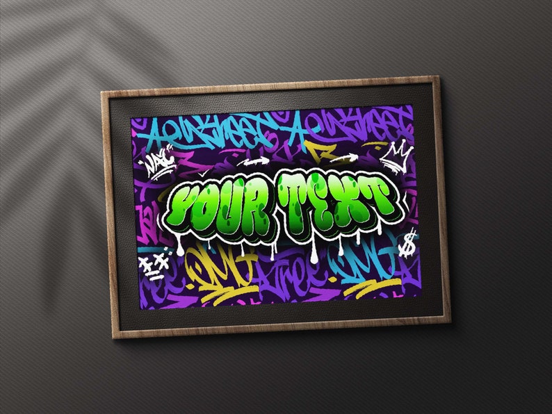 Custom Graffiti, Street Art Style Name, Customized Graffiti Poster ...