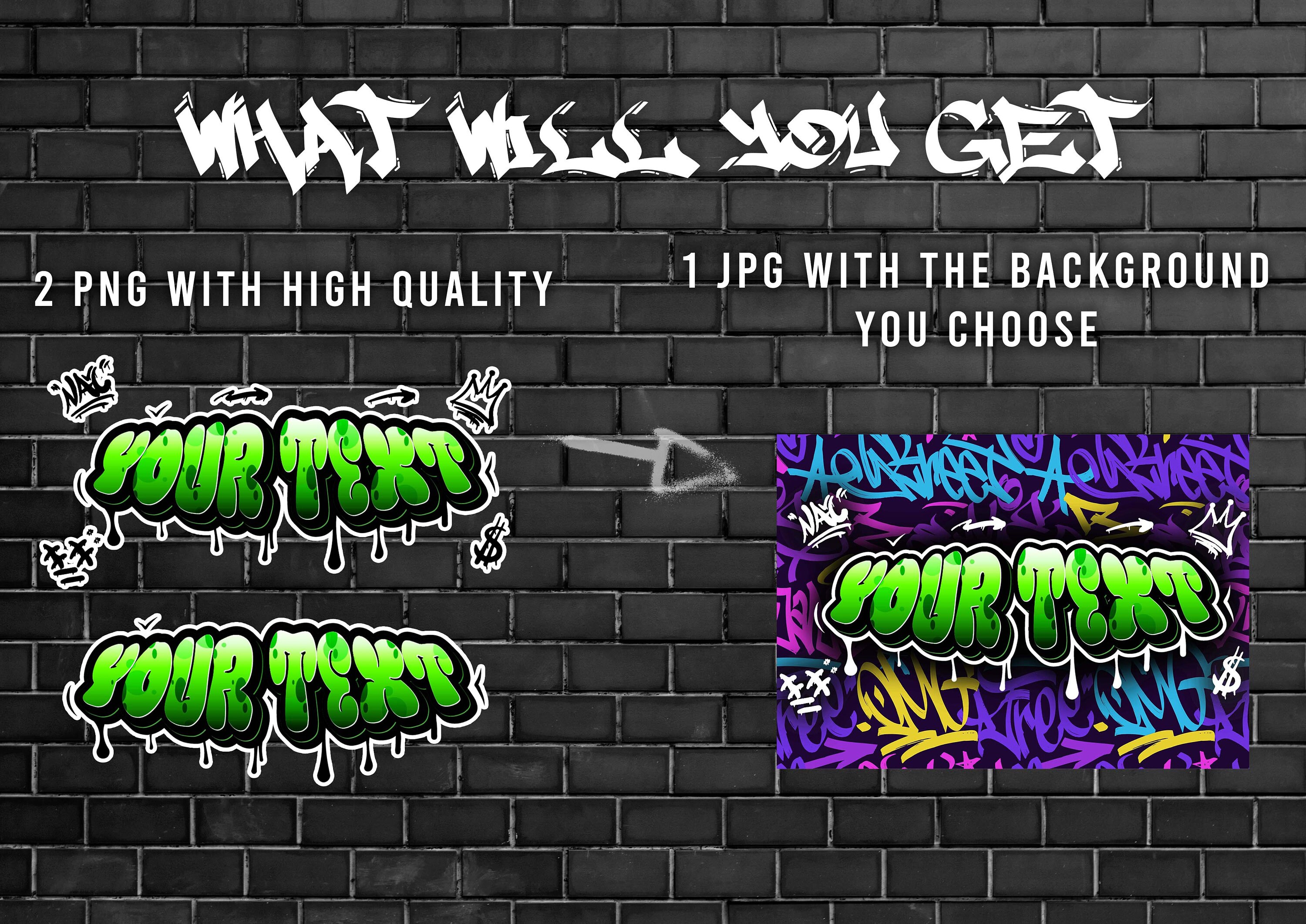 Custom Graffiti, Street Art Style Name, Customized Graffiti Poster ...