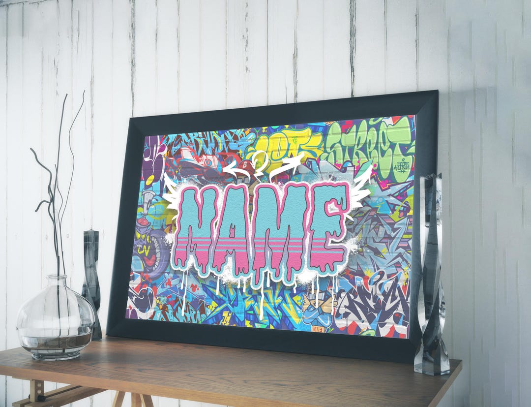 Wall Art Name, Wall Art Graffiti, Wall Art Customized, Graffiti Poster ...