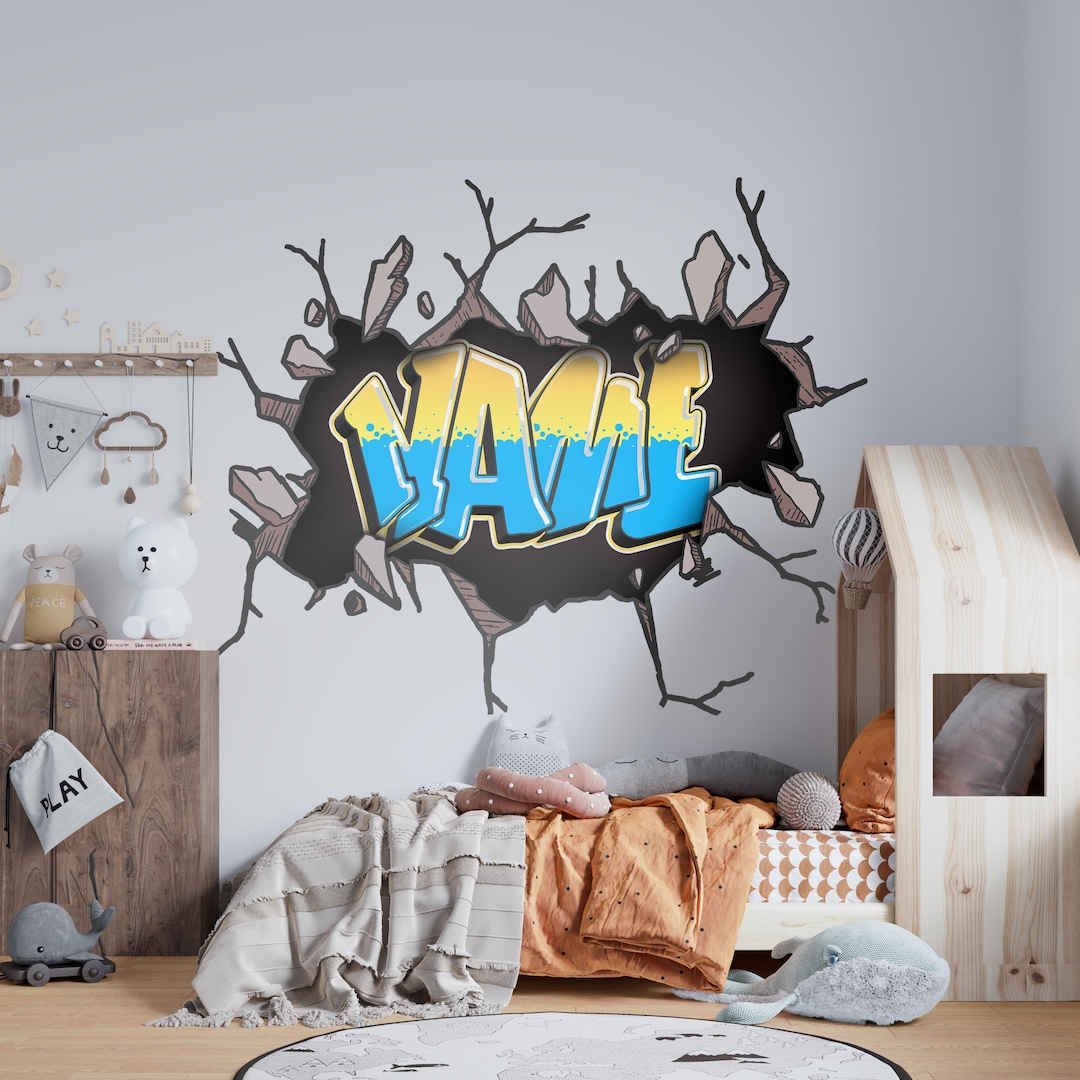 Graffiti Decal, Sticker Decal, Graffiti Wall, Graffiti Wall Kids, Gift ...