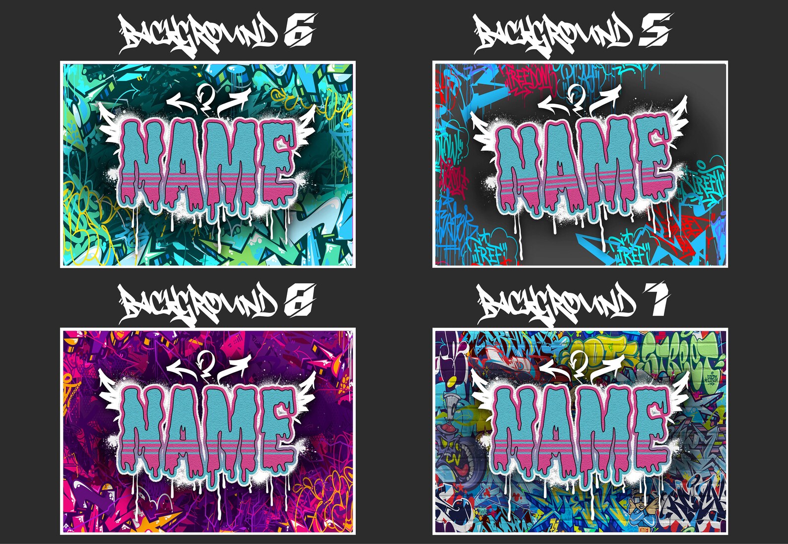 Customized Graffiti, Street Art Style Name, Customized Graffiti Poster ...