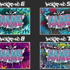 Customized Graffiti, Street Art Style Name, Customized Graffiti Poster ...