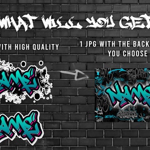 Customized Graffiti, Street Art Style Name, Customized Graffiti Poster ...