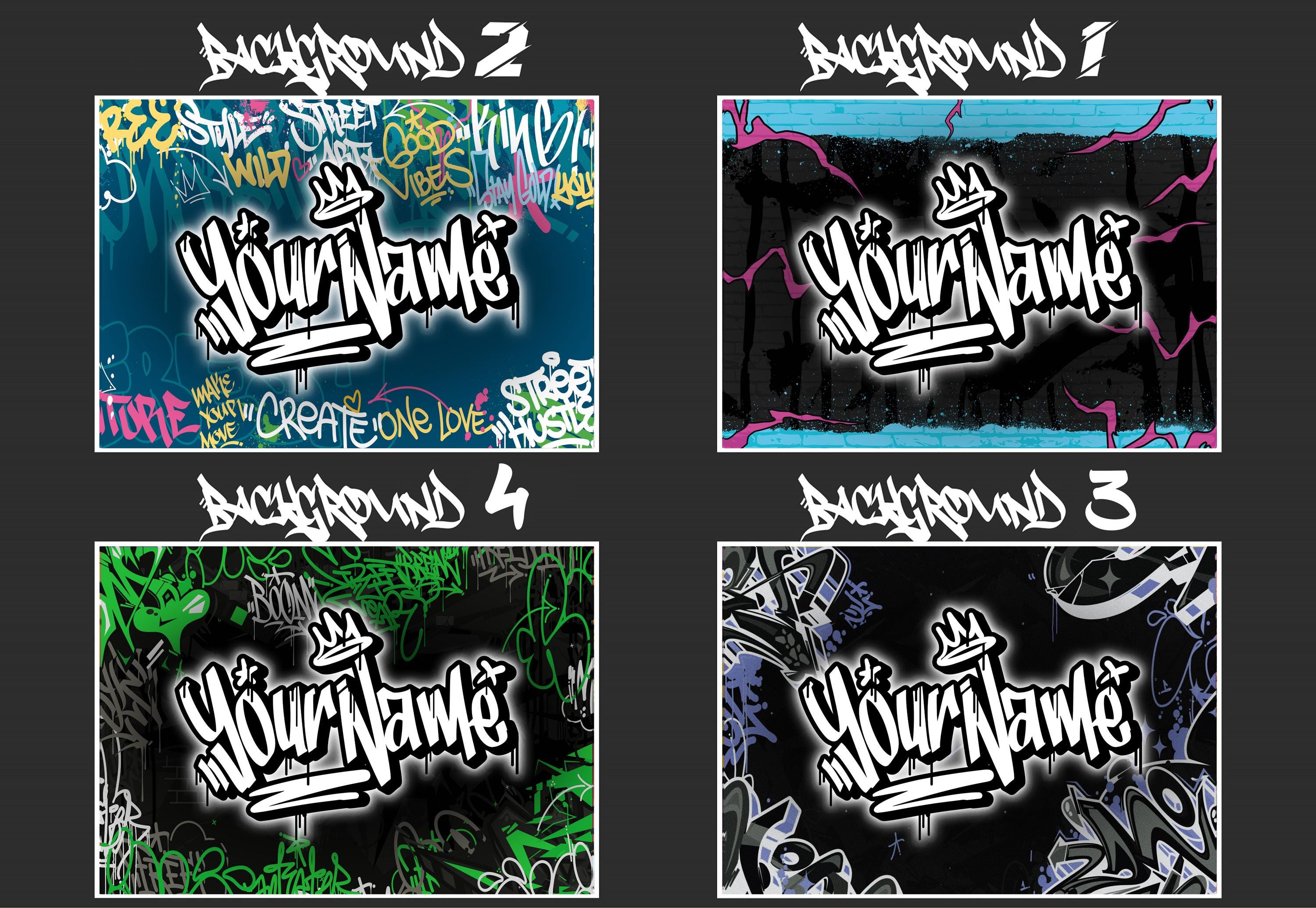 Customized Graffiti, Street Art Style Name, Customized Graffiti Poster ...