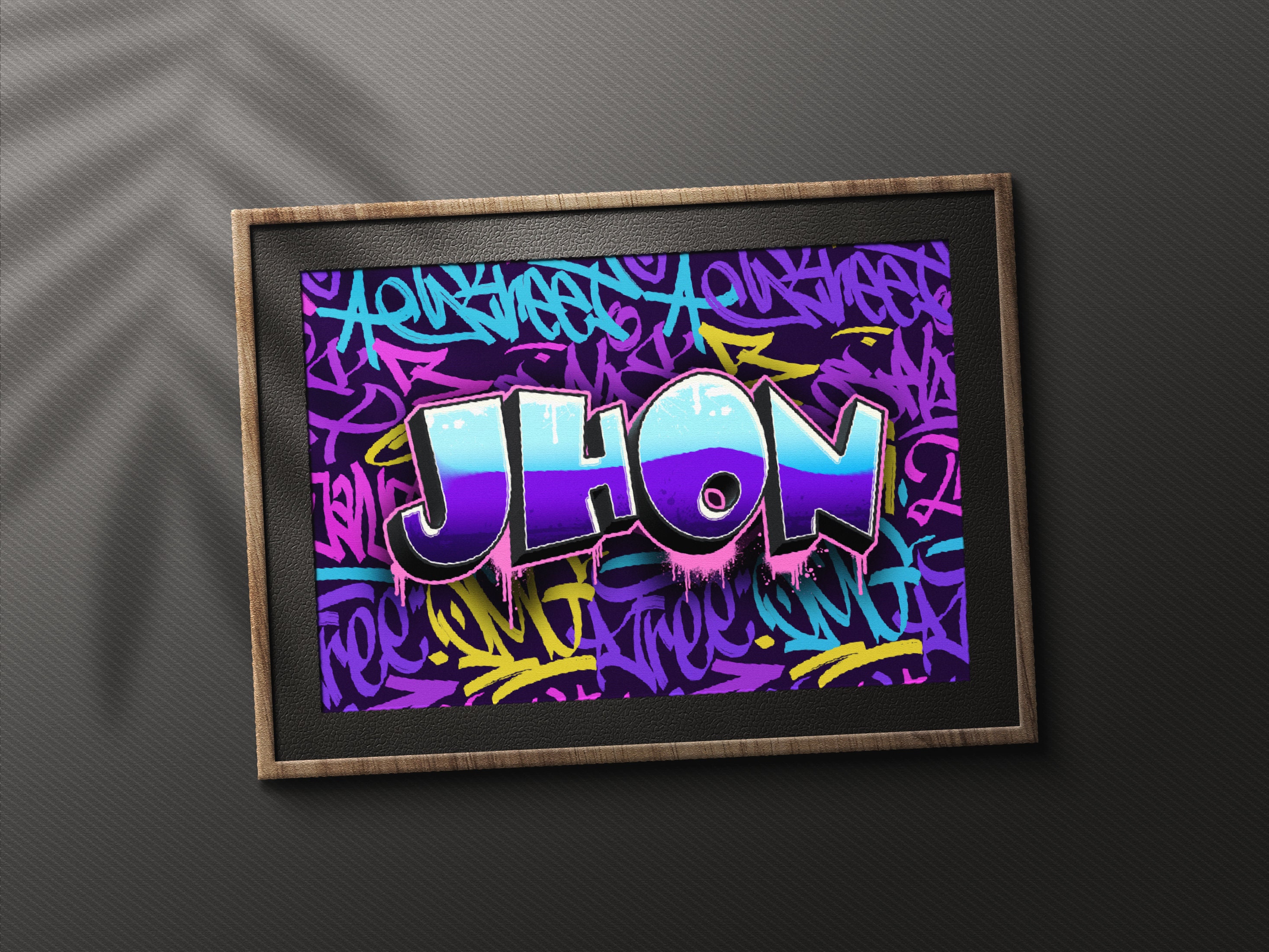 Custom Graffiti, Street Art Style Name, Customized Graffiti Poster ...