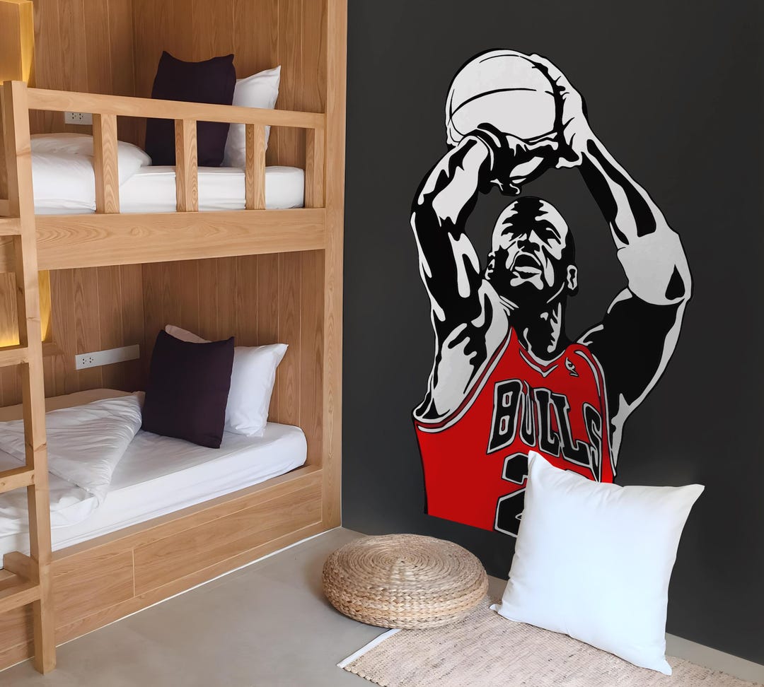 Basketball Decal, Basketball Decal, Wall Art Decal, Wall Art Sticker ...