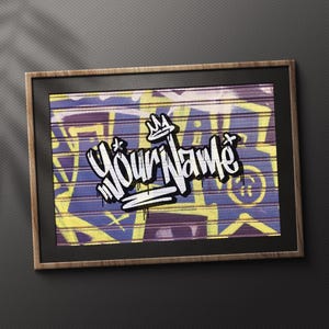 Customized Graffiti, Street Art Style Name, Customized Graffiti Poster ...