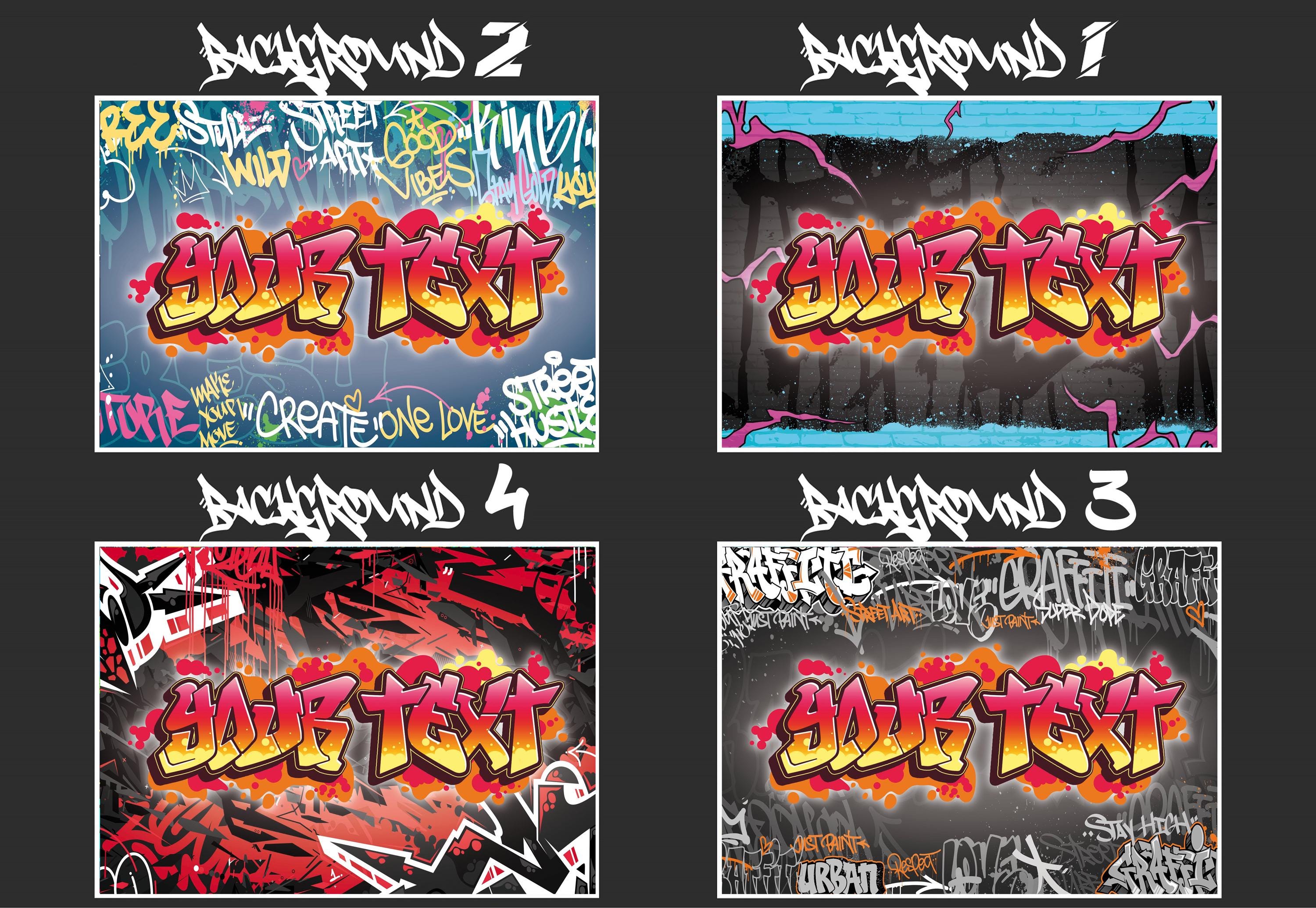 Customized Graffiti, Street Art Style Name, Customized Graffiti Poster ...