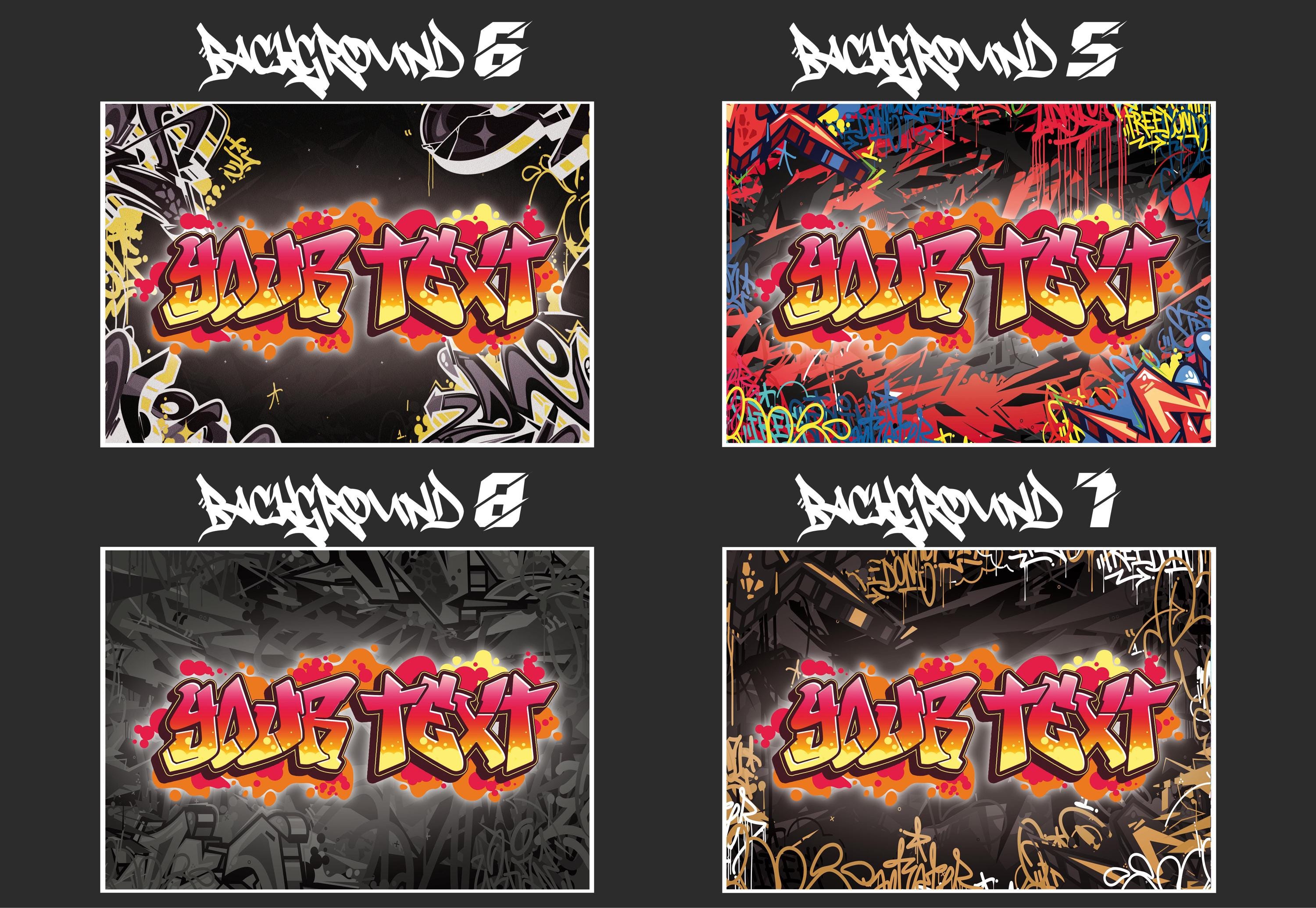 Customized Graffiti, Street Art Style Name, Customized Graffiti Poster ...