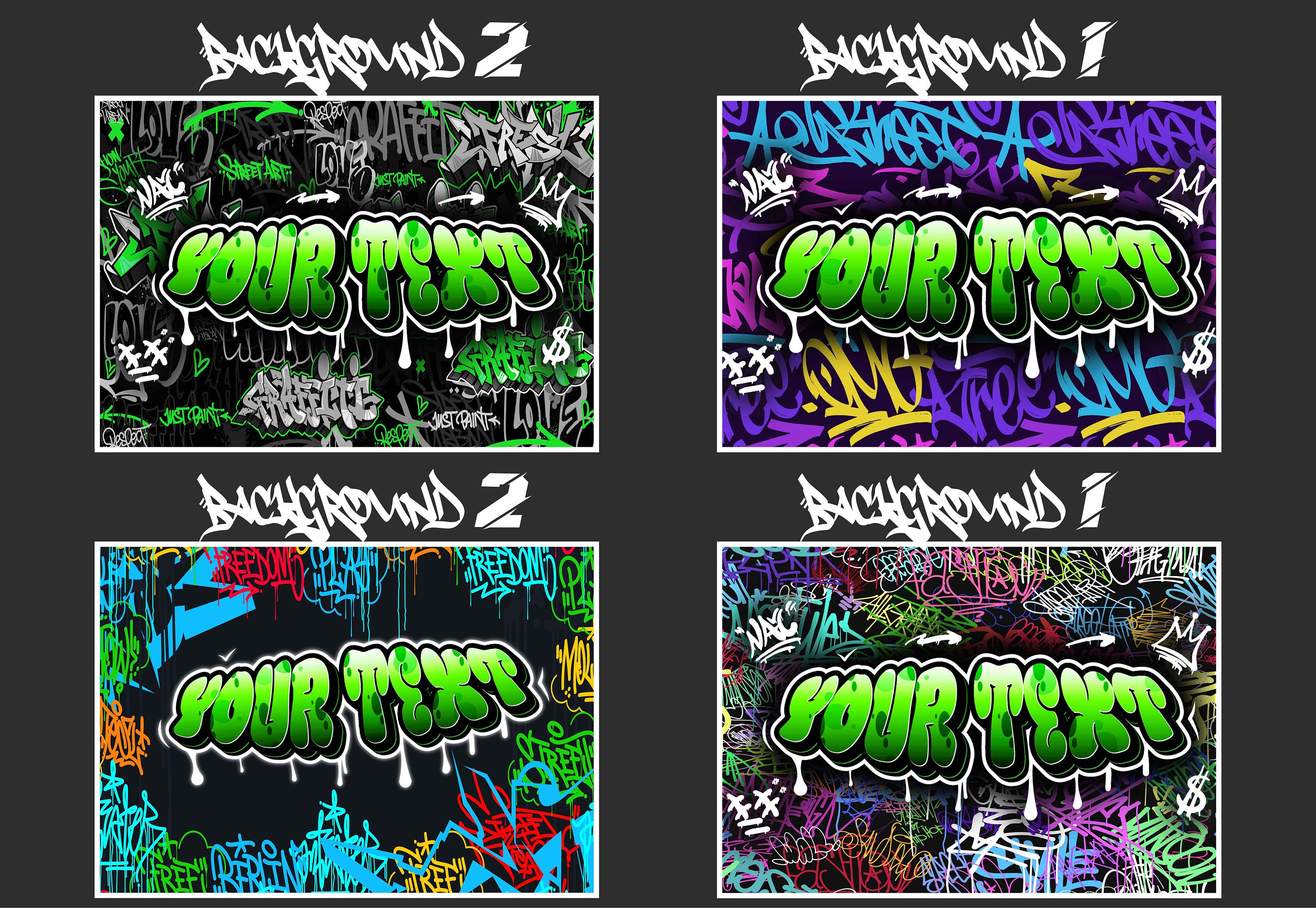 Custom Graffiti, Street Art Style Name, Customized Graffiti Poster ...