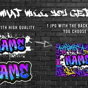 Customized Graffiti, Street Art Style Name, Customized Graffiti Poster ...