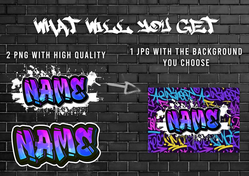 Customized Graffiti, Street Art Style Name, Customized Graffiti Poster ...