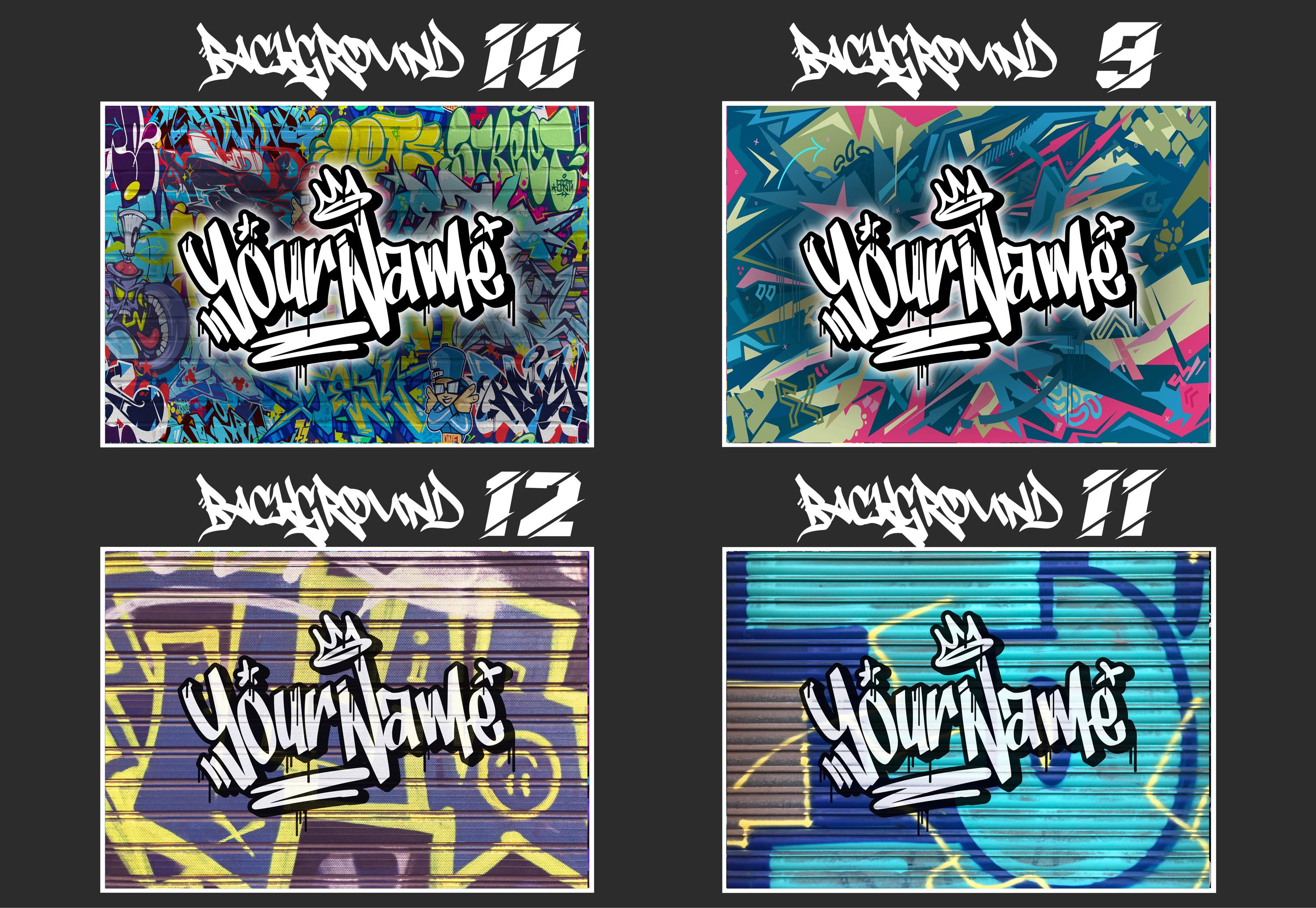 Customized Graffiti, Street Art Style Name, Customized Graffiti Poster ...
