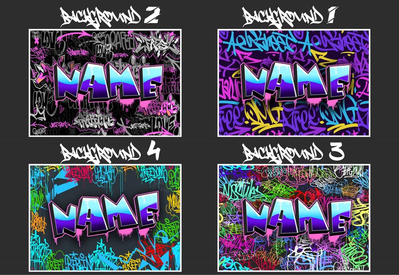 Custom Graffiti, Street Art Style Name, Customized Graffiti Poster ...