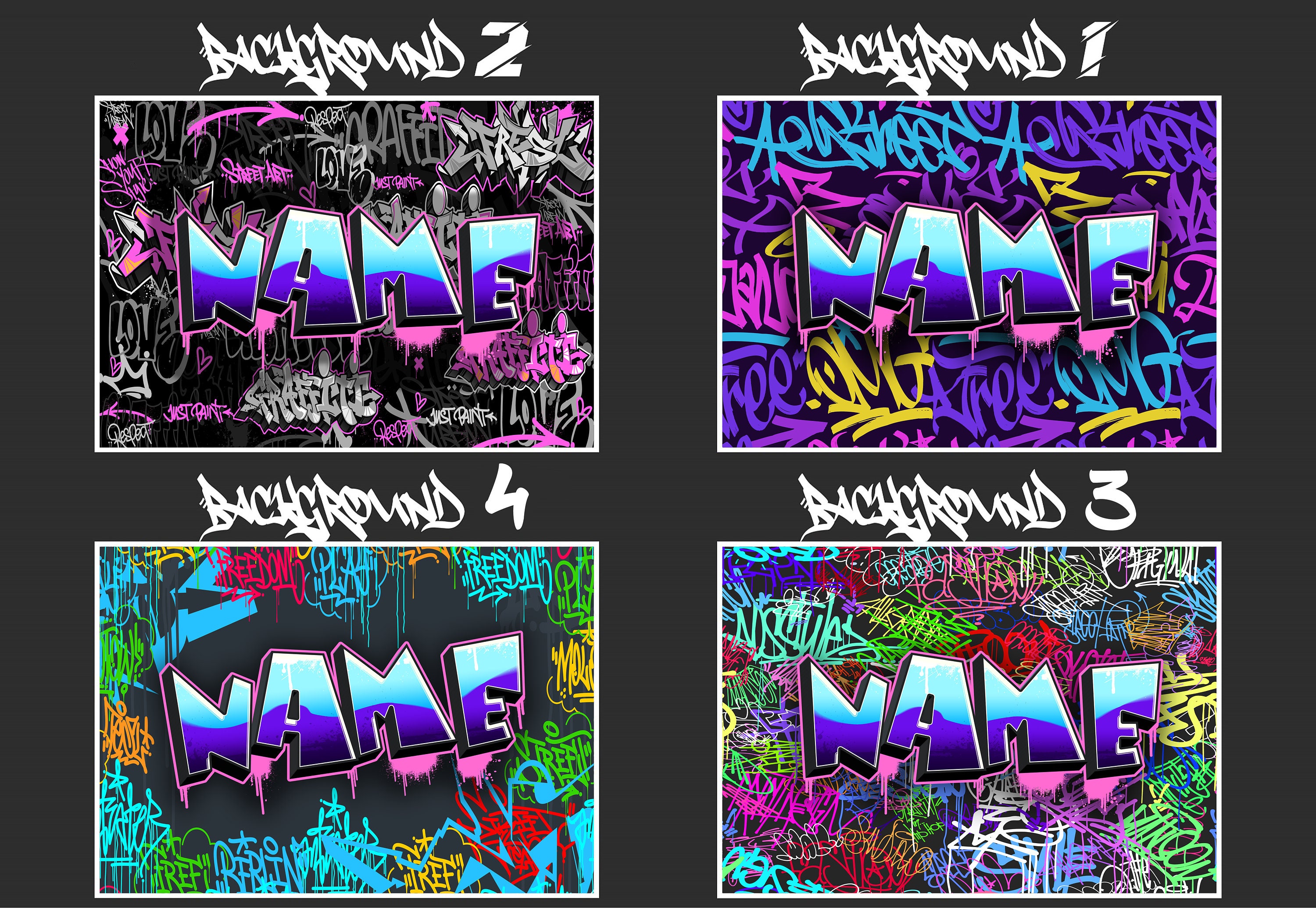 Custom Graffiti, Street Art Style Name, Customized Graffiti Poster ...