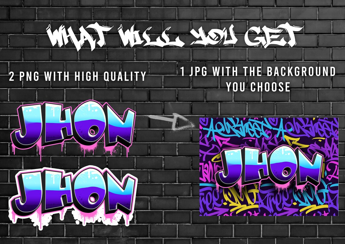 Custom Graffiti, Street Art Style Name, Customized Graffiti Poster ...