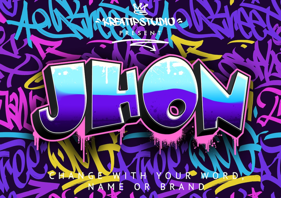 Custom Graffiti, Street Art Style Name, Customized Graffiti Poster ...