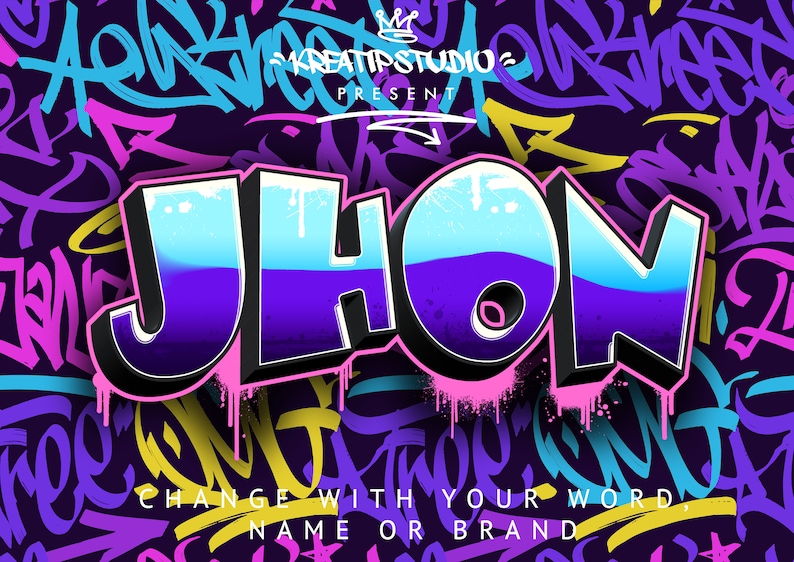 Custom Graffiti, Street Art Style Name, Customized Graffiti Poster ...