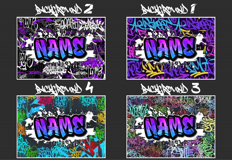Customized Graffiti, Street Art Style Name, Customized Graffiti Poster ...