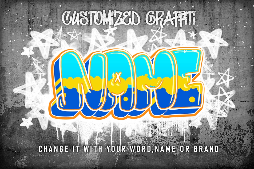 Customized Graffiti, Street Art Style Name, Customized Graffiti Poster ...