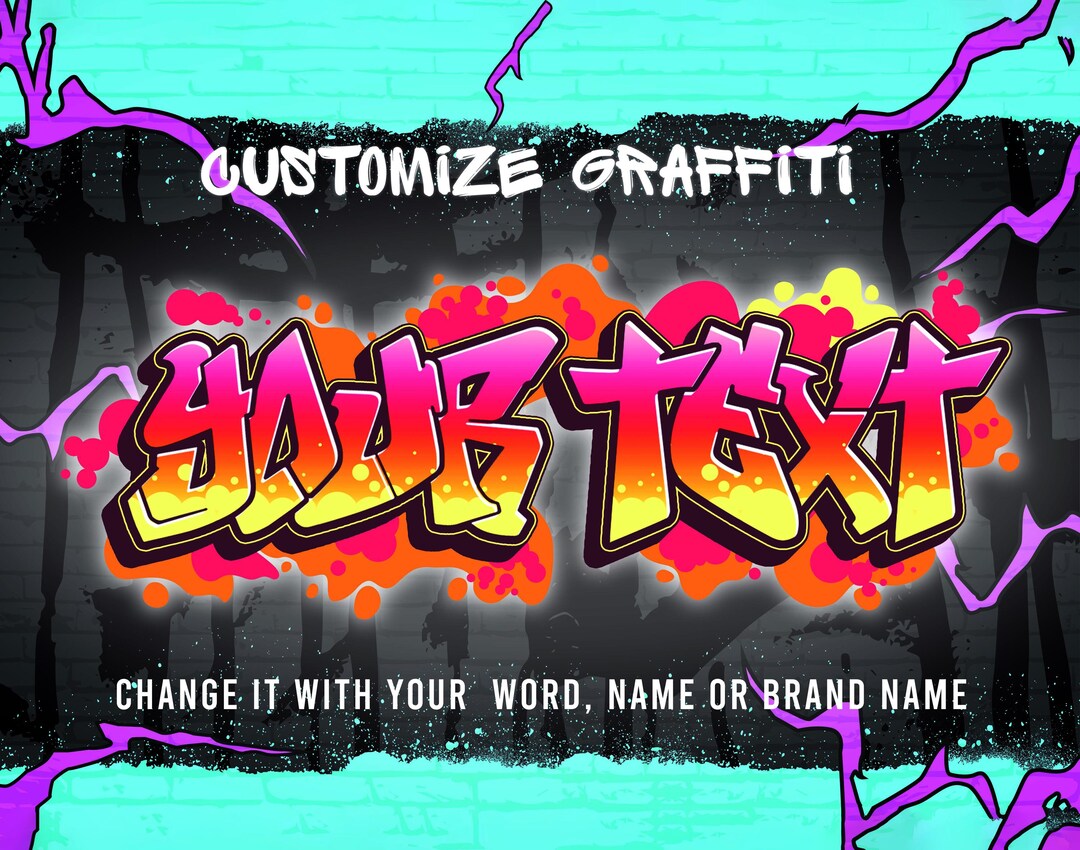 Customized Graffiti, Street Art Style Name, Customized Graffiti Poster ...