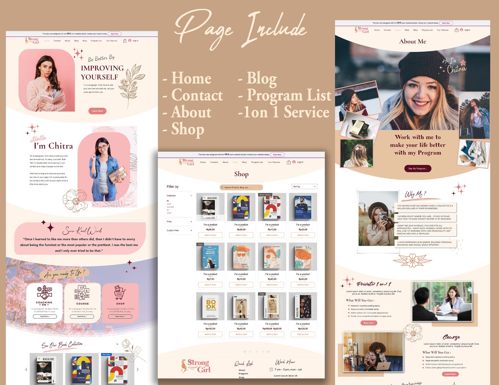 Wix Website Template - Coaching , Wix Template , Ecommerce Wix Template ...