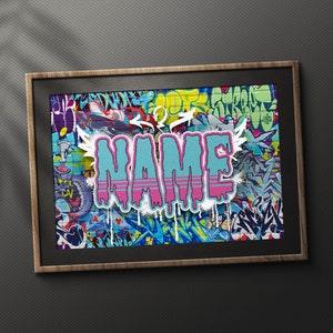 Customized Graffiti, Street Art Style Name, Customized Graffiti Poster ...