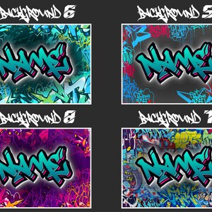 Customized Graffiti, Street Art Style Name, Customized Graffiti Poster ...