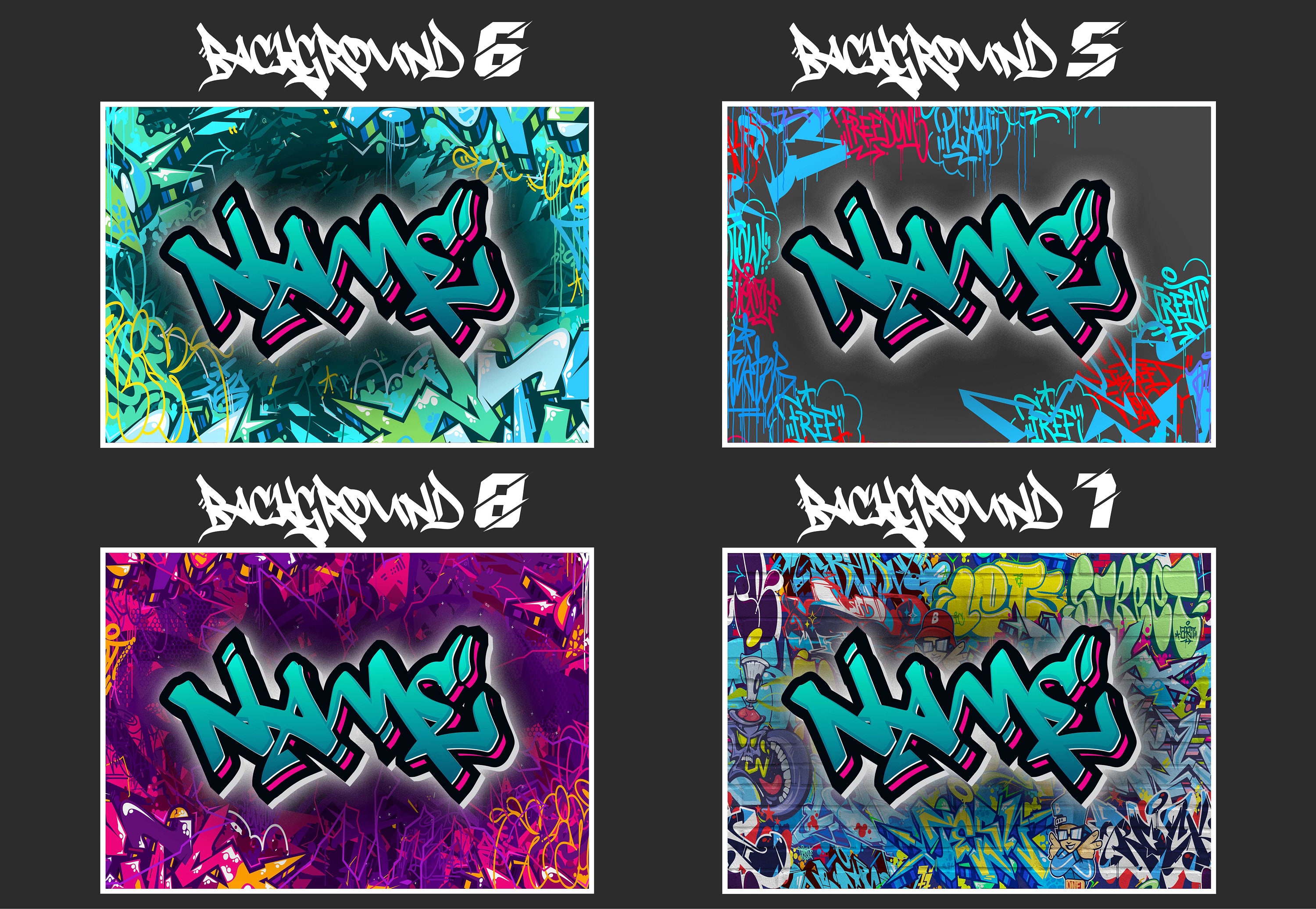 Customized Graffiti, Street Art Style Name, Customized Graffiti Poster ...