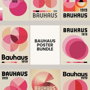 Bauhaus Poster Bundle: 15 Geometric Prints, Mid-century Modern Art ...