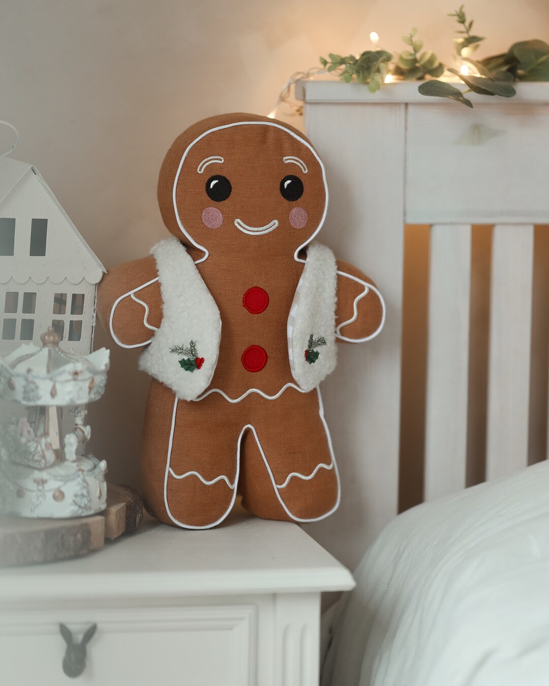 Christmas Gingerbread Boy With Clothes, Caramel Cookie Shop Decor ...