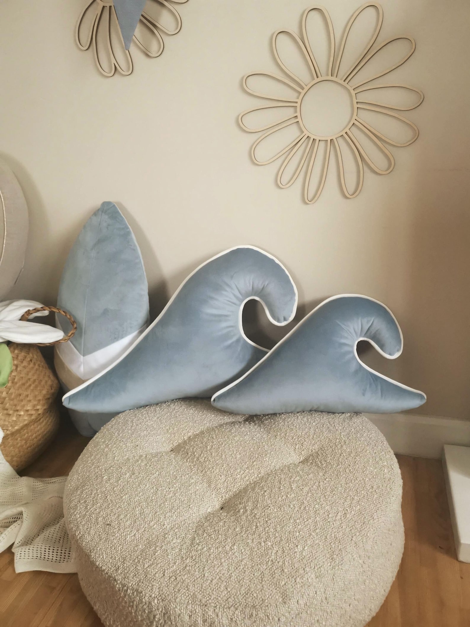 Big Wave-shaped Pillow, Sea Wave, Ocean, Little Surfer's Room, Kids ...