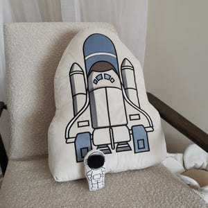 Spaceship Pillow, Kids Room Decor, Astronaut Toy, Hand Sewn - Etsy