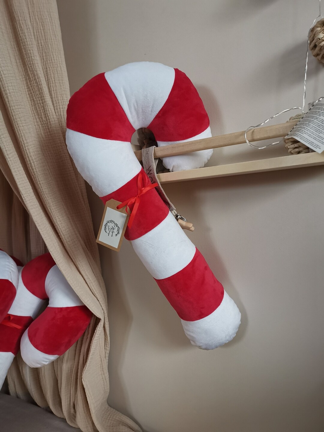 Candy Cane Cushion Pillow Adorable Christmas Decoration for - Etsy