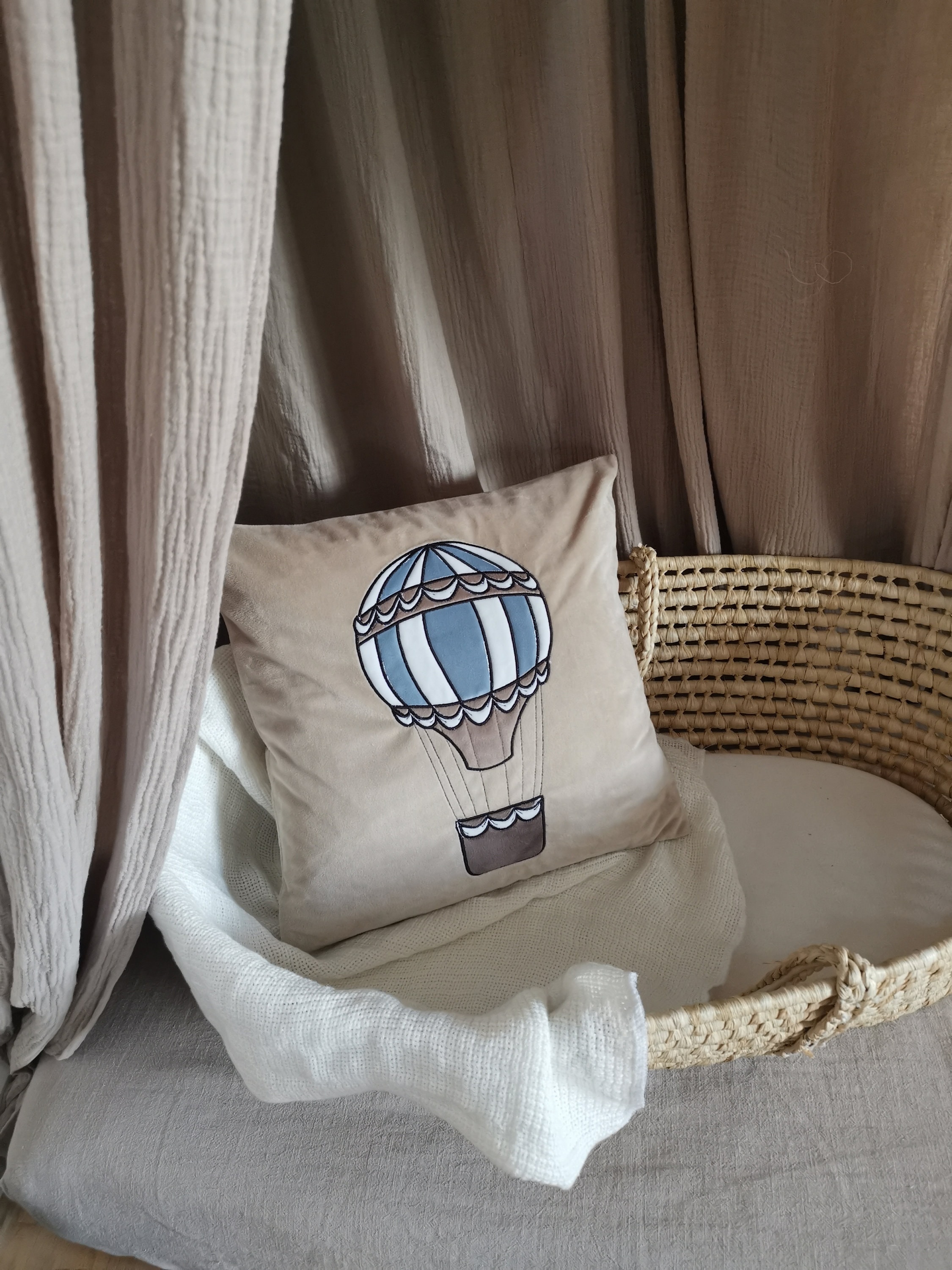 Velvet Hot Air Balloon Pillow, Retro Boho Boy's Room Decor - Etsy