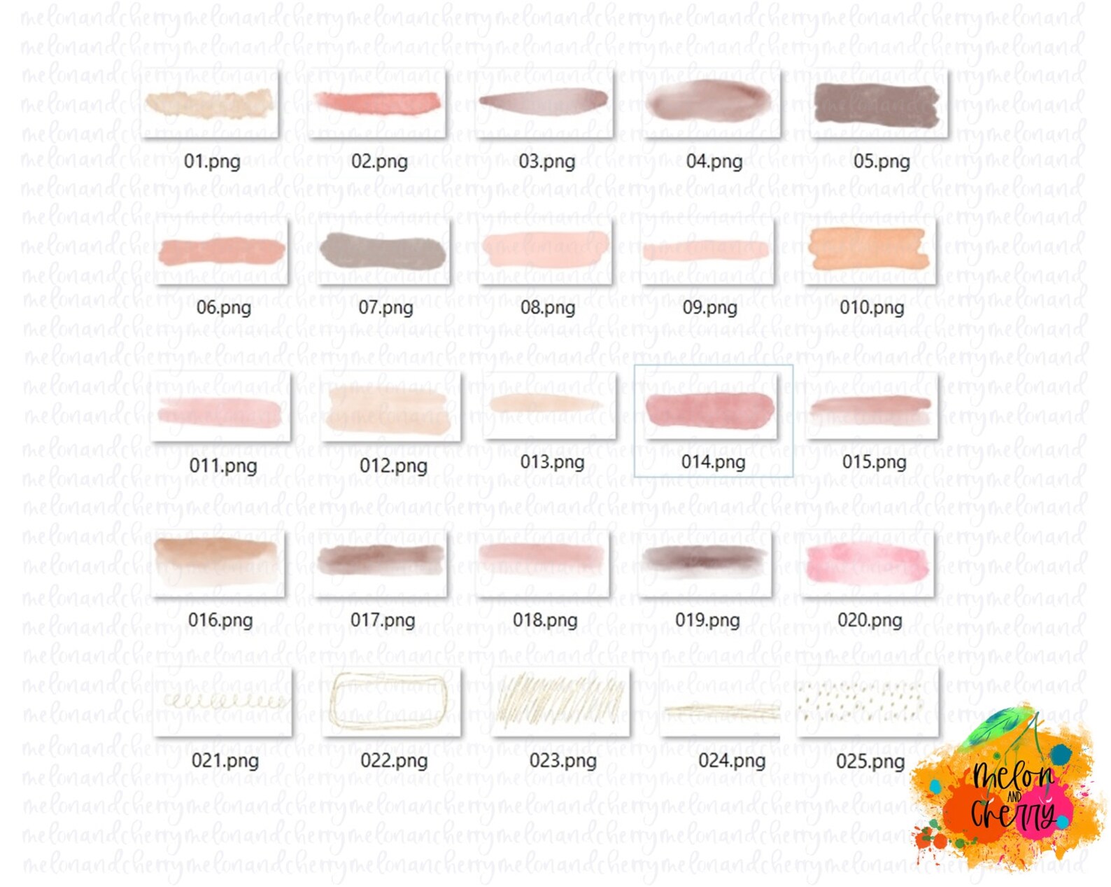 Rose Gold Watercolor Brush Strokes Clipart Brush Stroke Png - Etsy