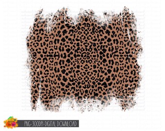 Distressed Leopard Print Png Sublimation Design Download - Etsy