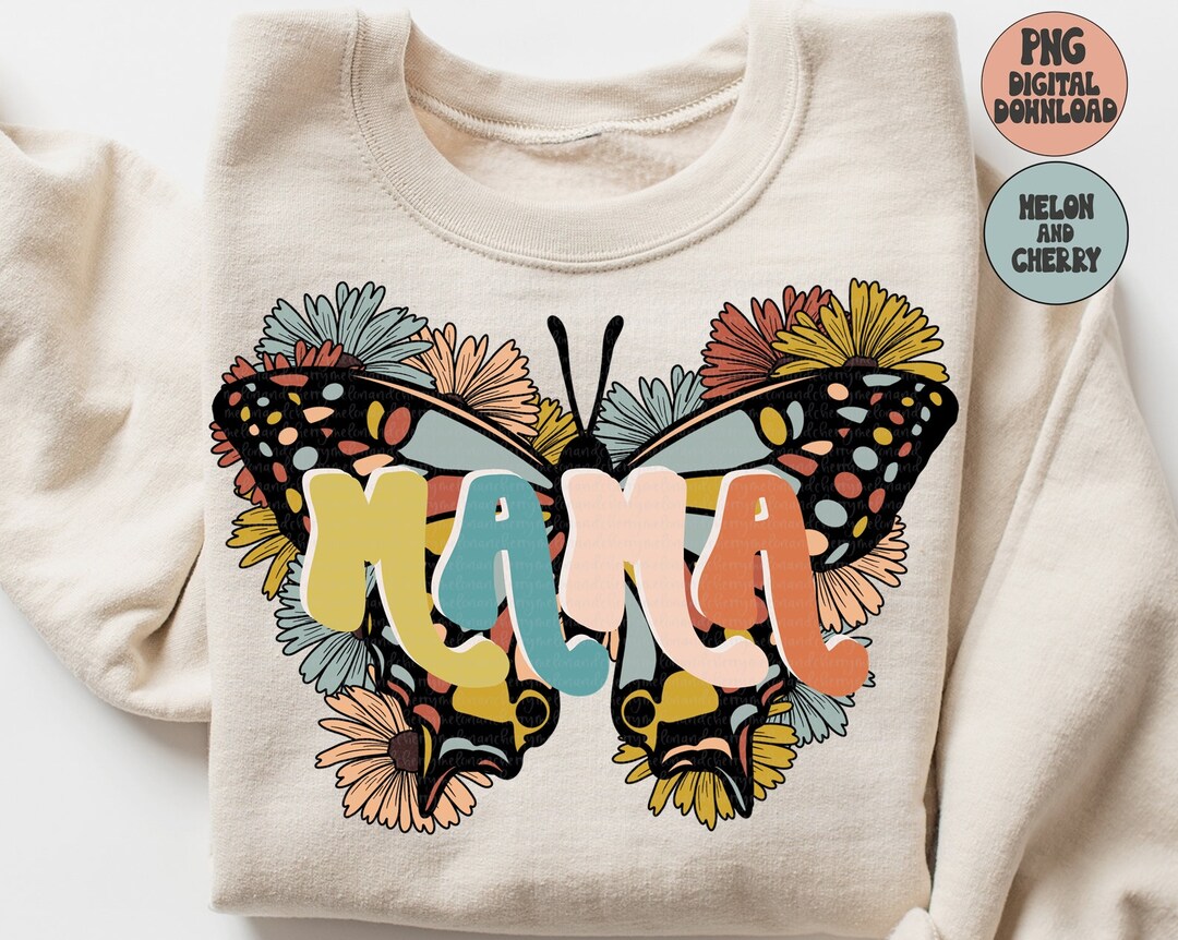 Mama Butterfly Sublimation Design Download, Mama Png, Mama Floral Png ...