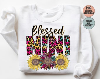 Leopard Blessed Nana Png Sublimation Design Download, Leopard Print ...