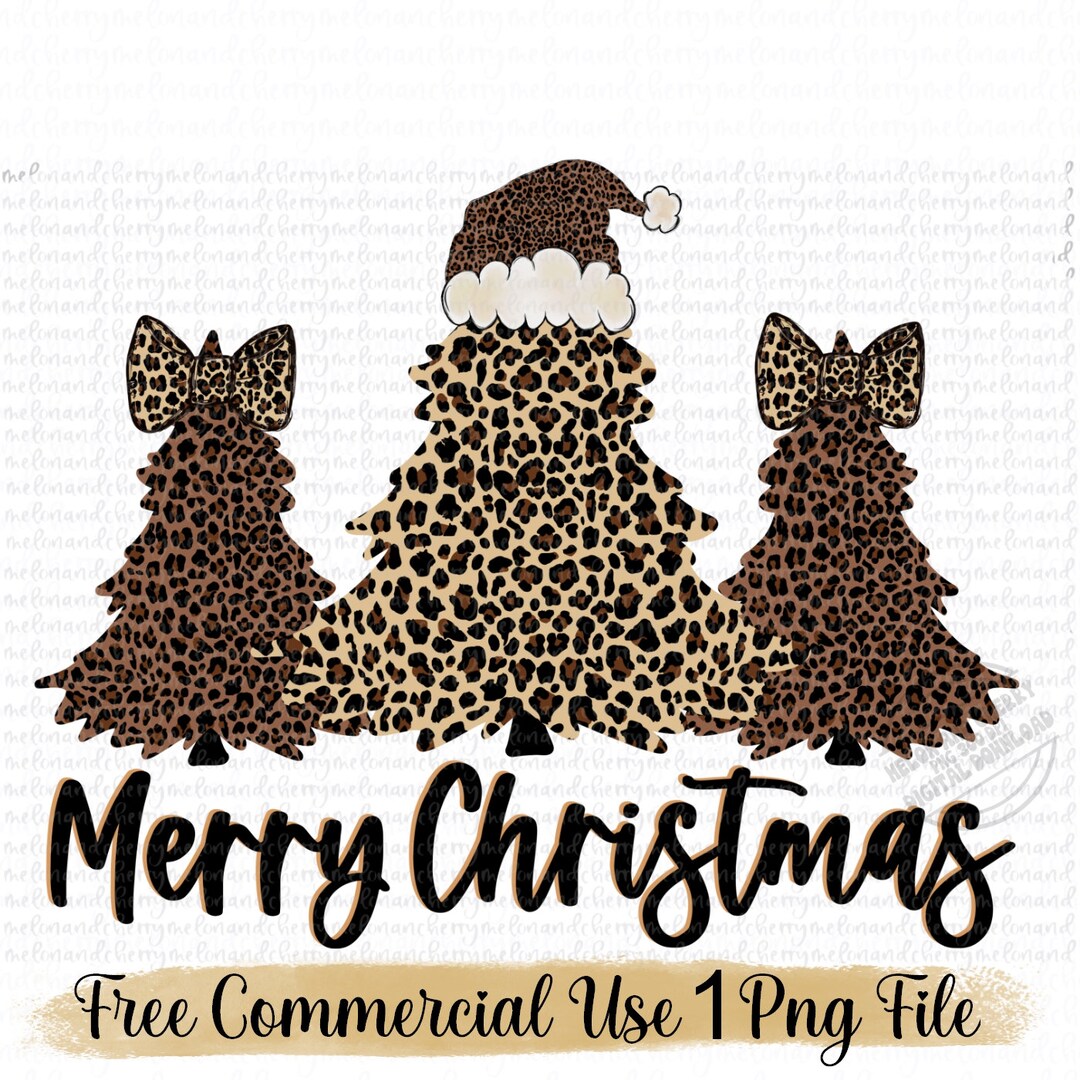 Leopard Christmas Trees Png Sublimation Design Merry Christmas Png ...