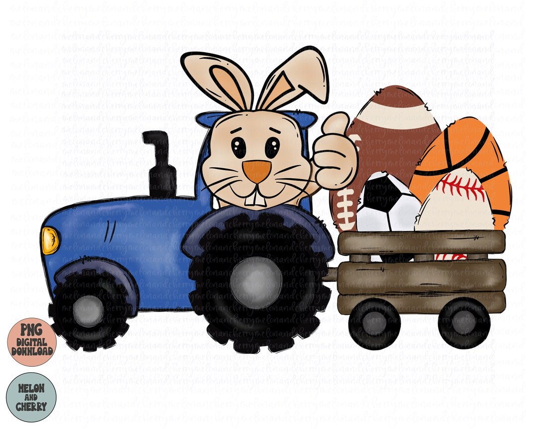 Easter Tractor Png, Easter Png Sublimation Design Download, Easter ...