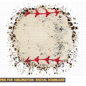 Baseball Distressed Leopard Background Sublimation Design Download ...