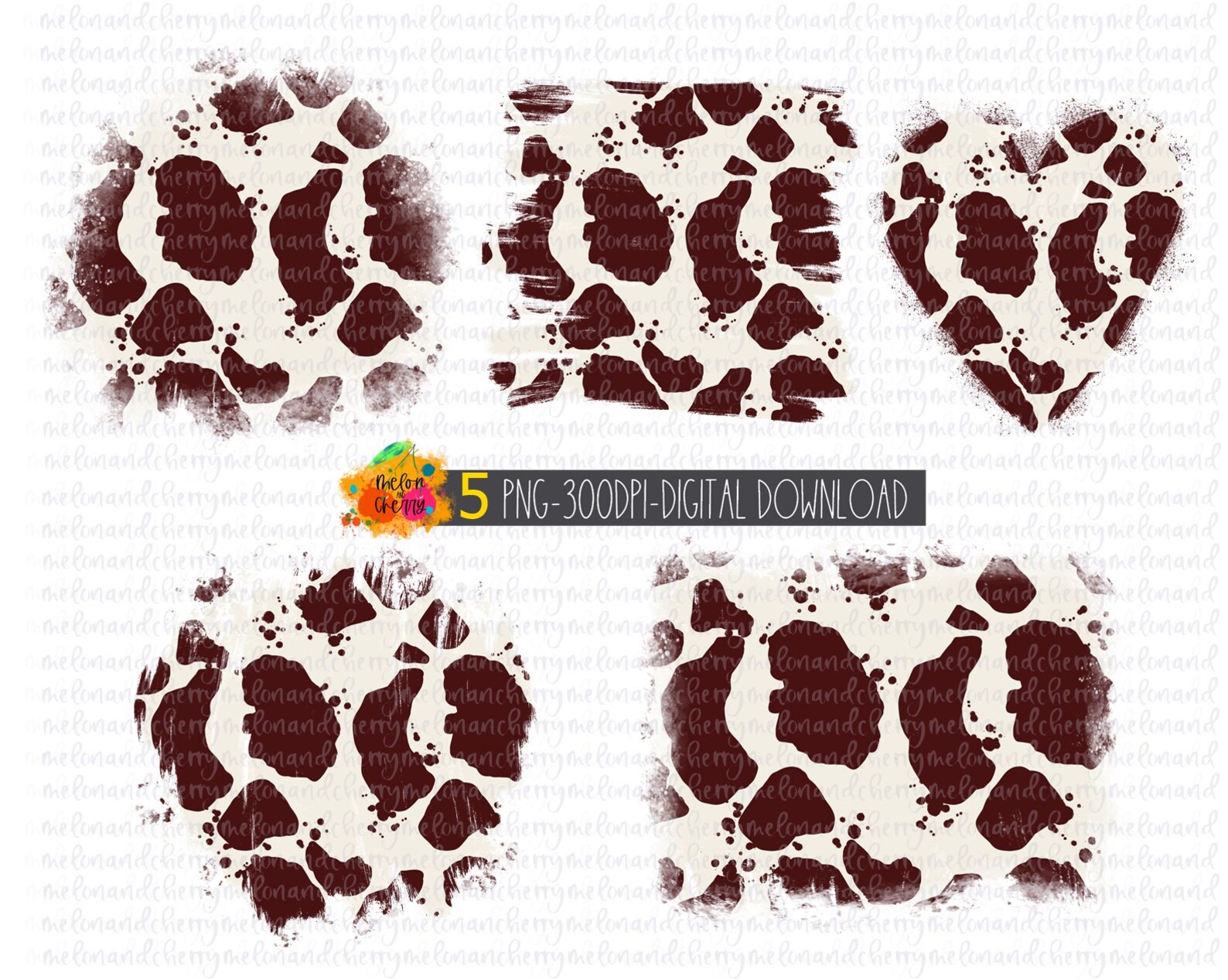 Distressed Cow Print Patches Png Sublimation Design Download - Etsy