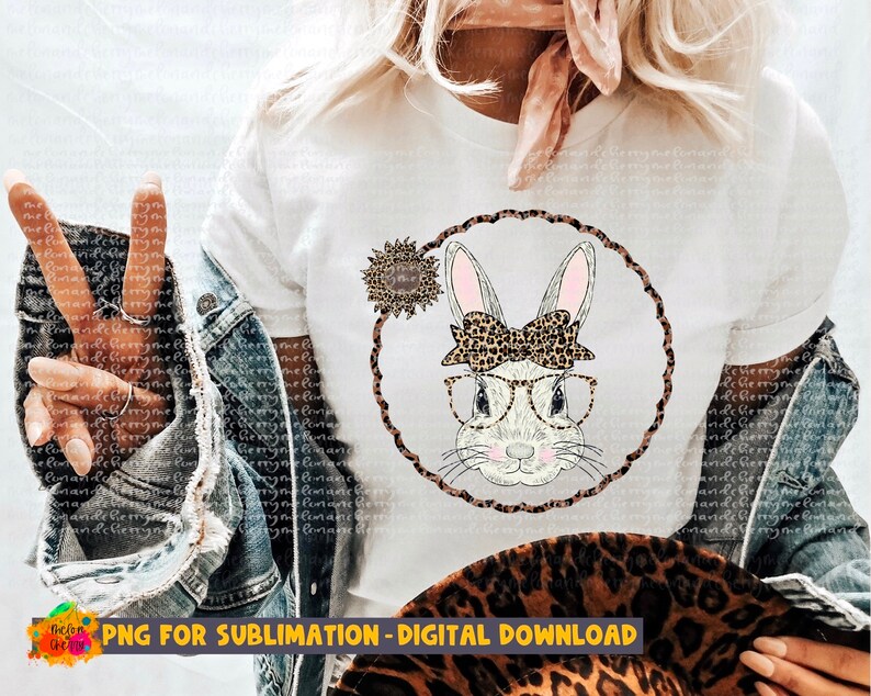 Leopard Easter Bunny Png Sublimation Design Download Easter - Etsy