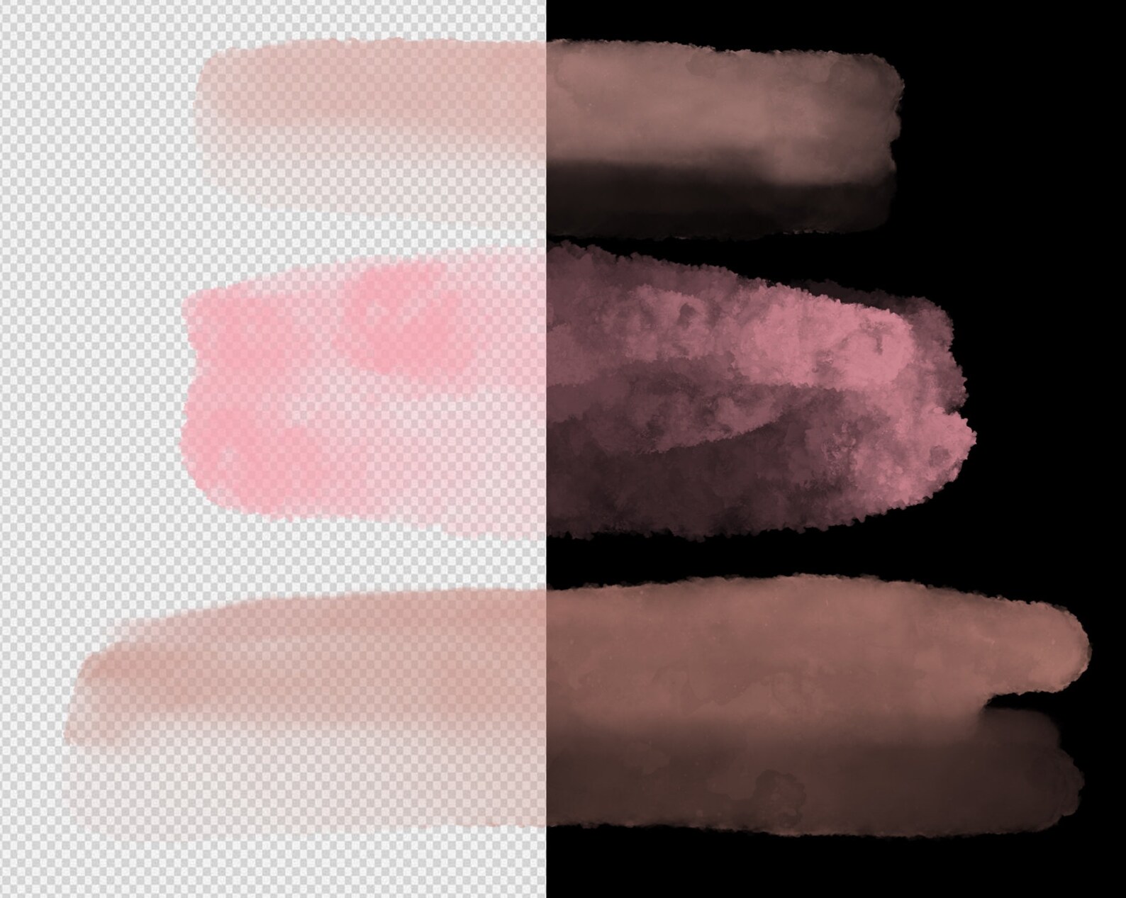 Rose Gold Watercolor Brush Strokes Clipart Brush Stroke Png - Etsy