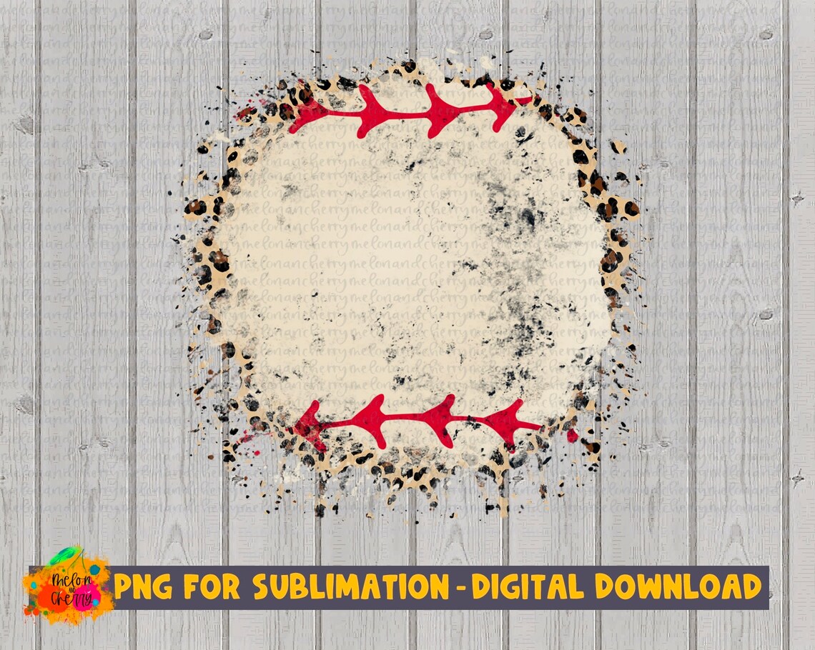 Baseball Distressed Leopard Background Sublimation Design - Etsy